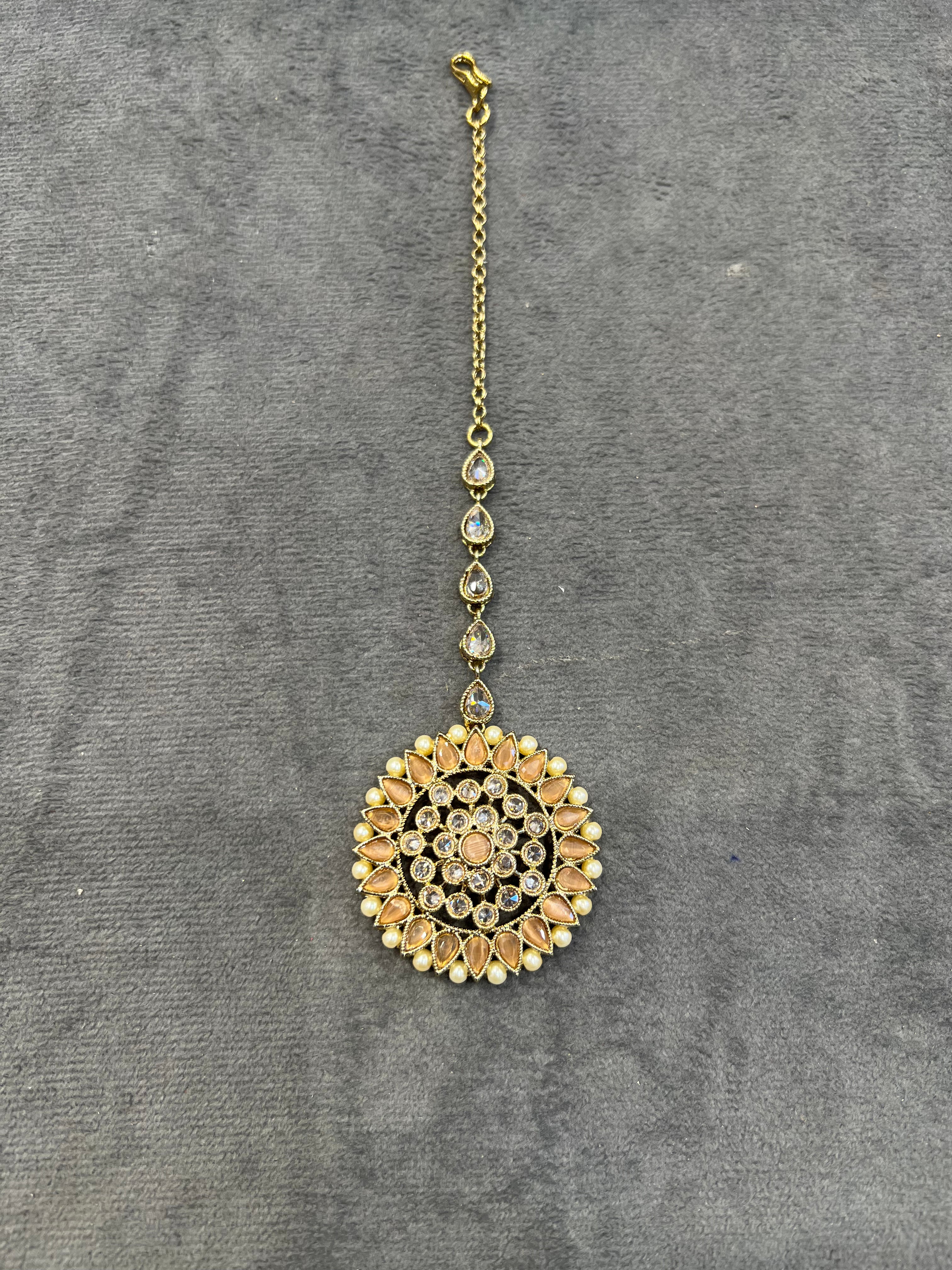 ANNA - Peach – Kundan Jewellery