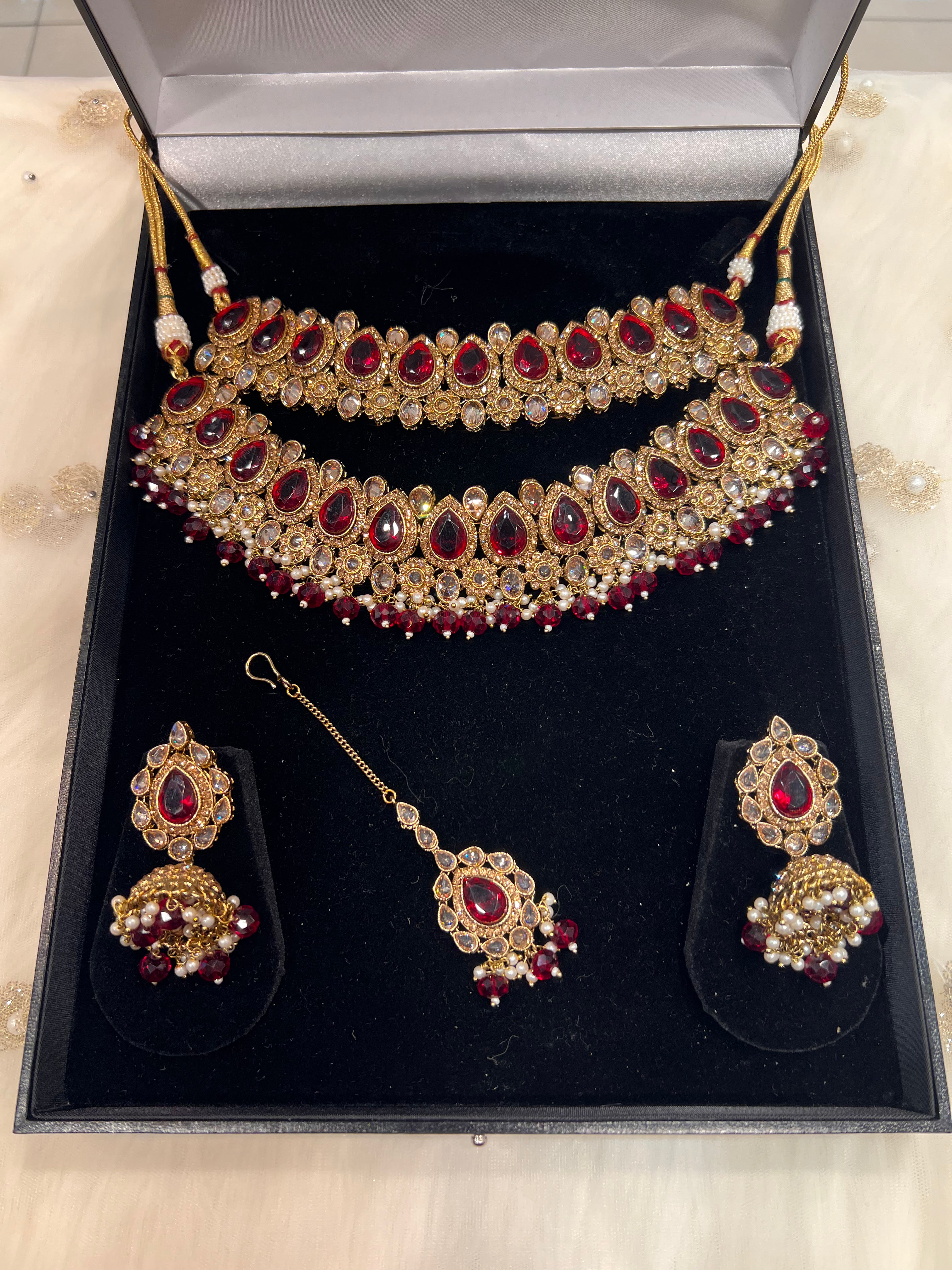 NADIRA - Maroon – Kundan Jewellery